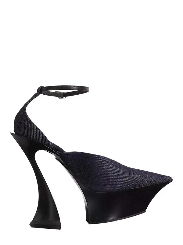 MUGLER Ankle-strap Mules - Blue