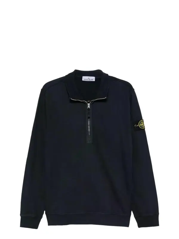 Stone Island Half-zip Cotton Sweatshirt - Blue