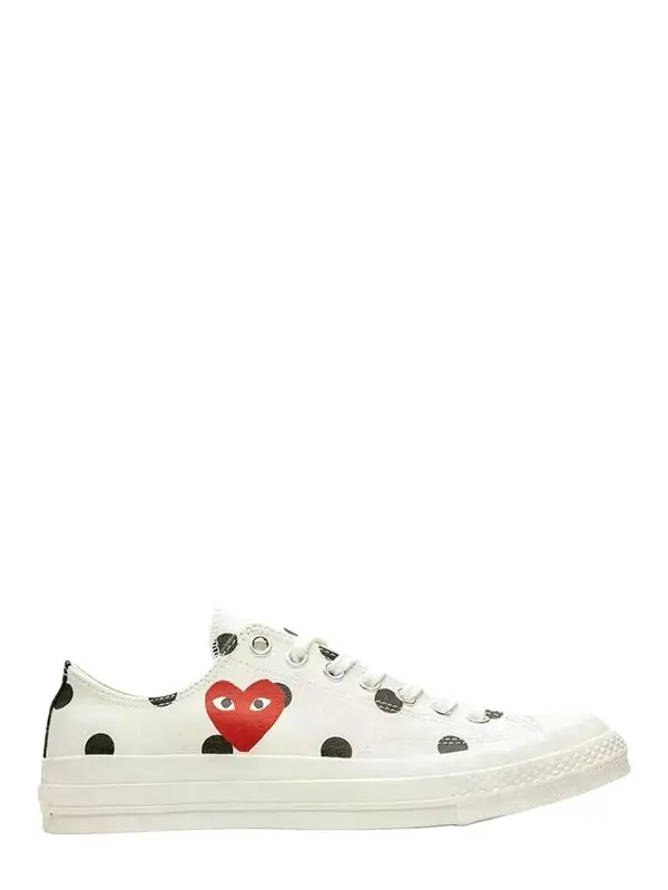 COMME DES GARÇONS PLAY X CONVERSE Polka-dot Sneakers - White