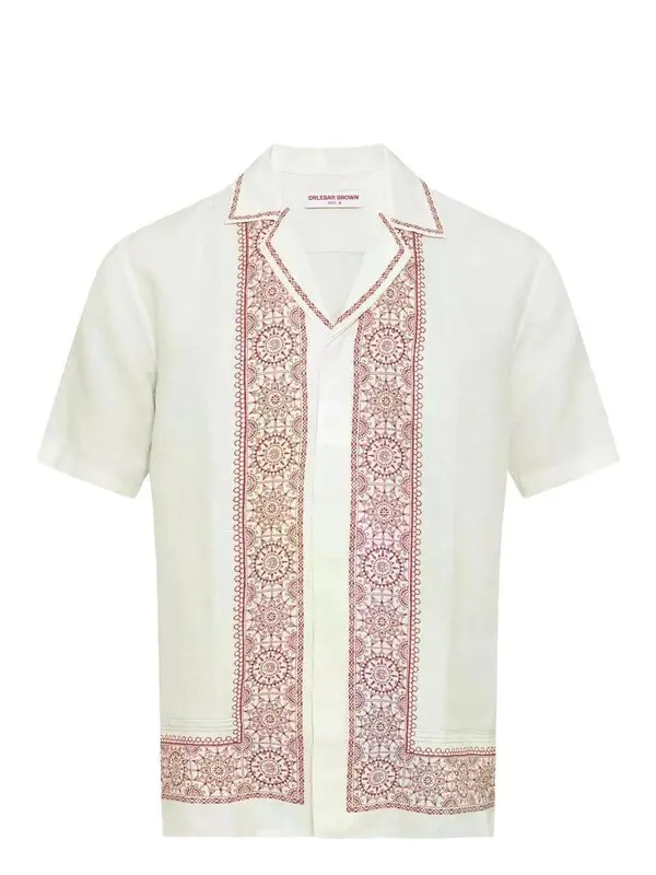 Orlebar Brown Maitan Printed Linen Shirt - White