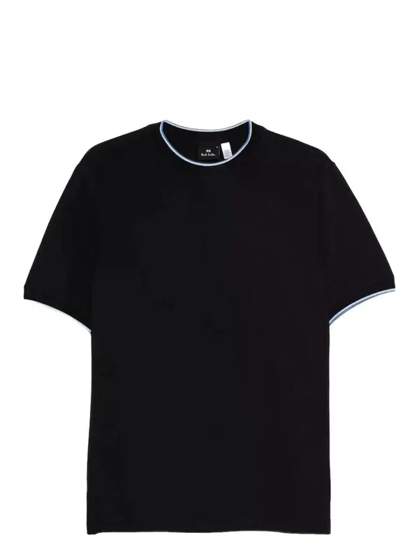 Paul Smith Contrast-trim Cotton T-shirt - Blue