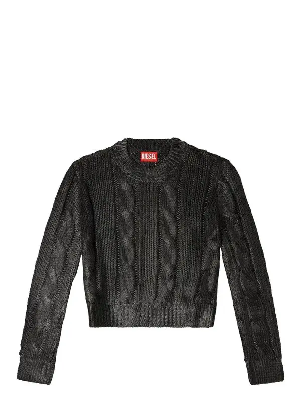 DIESEL Cable-knit Sweater - Black