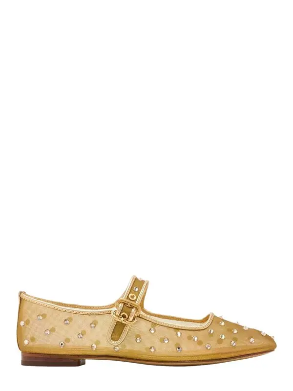 Sam Edelman Crystal-embellished Mesh Ballet Flats - Neutrals