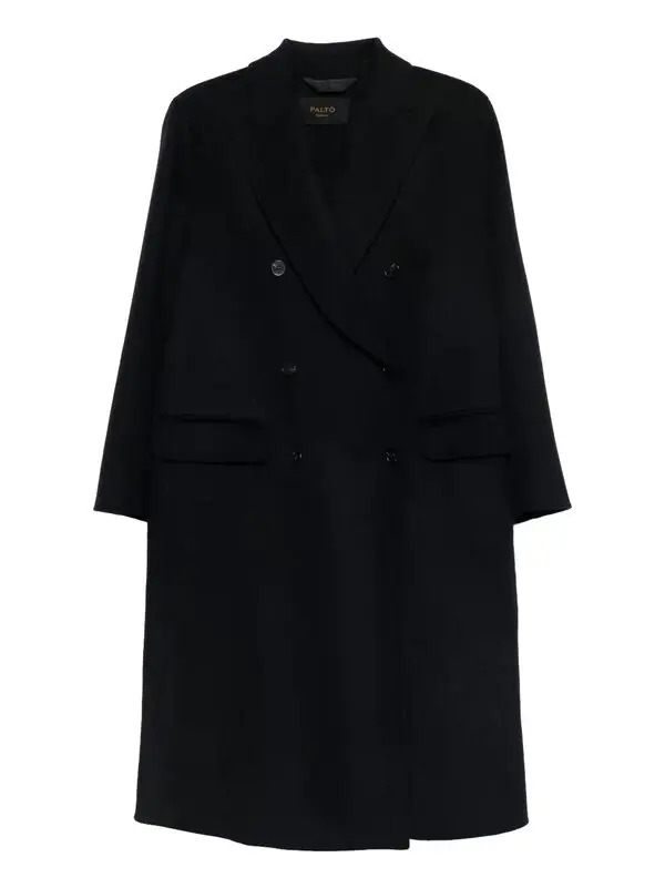 PALTO' Daria Double-breasted Wool Coat - Blue