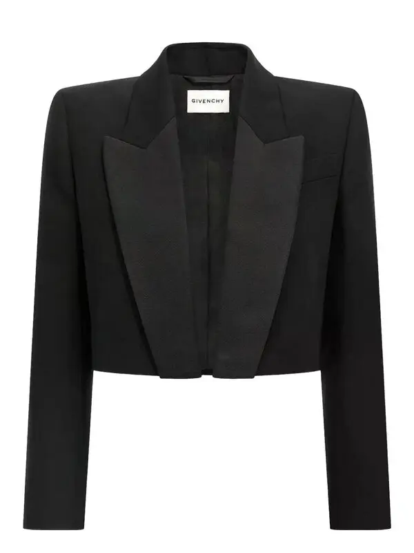 Givenchy Peak-lapel Padded-shoulder Blazer - Black