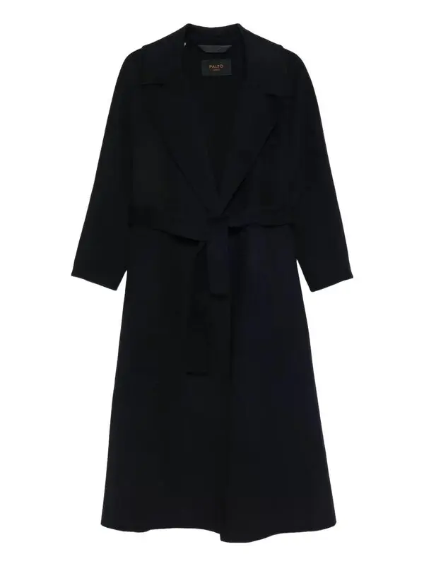 PALTO' Paola Belted Wrap Coat - Blue