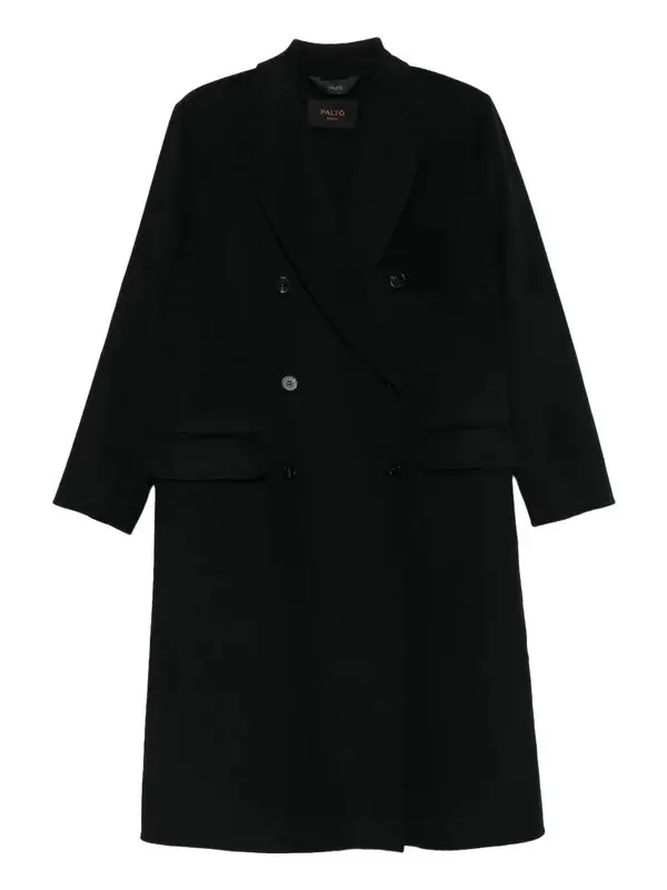 PALTO' Daria Double-breasted Wool Coat - Black