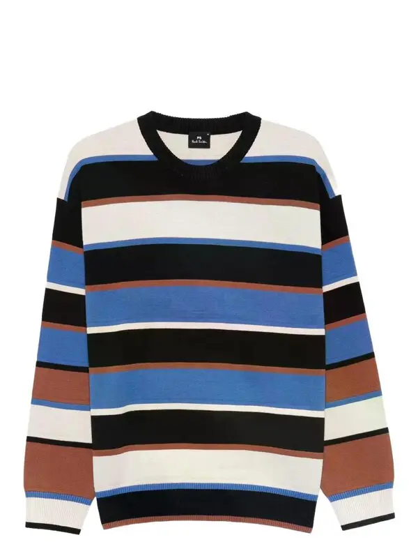 Paul Smith Striped Cotton Sweater - Black