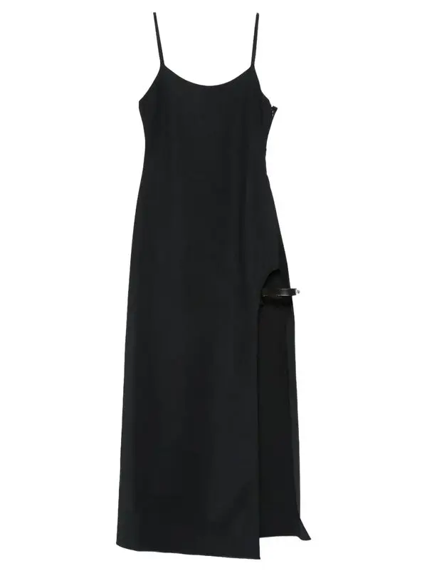 Coperni Side-split Strap Midi Dress - Black