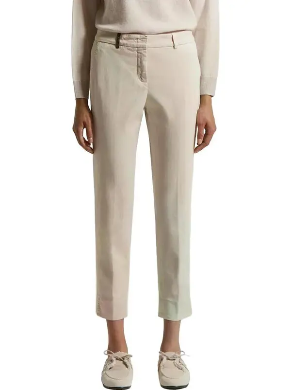 Peserico Cropped Trousers - Neutrals