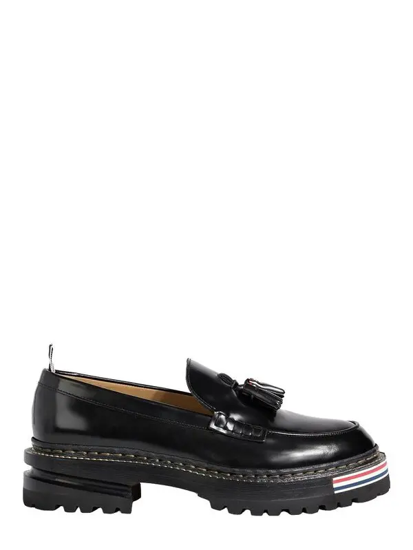 Thom Browne Tasseled Leather Loafers - Black