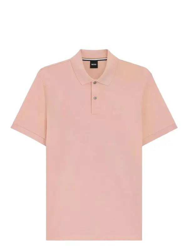BOSS Logo-embroidered Cotton Polo Shirt - Pink