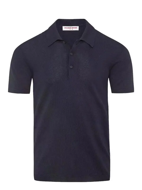 Orlebar Brown Burnham Cotton-blend Polo Shirt - Blue
