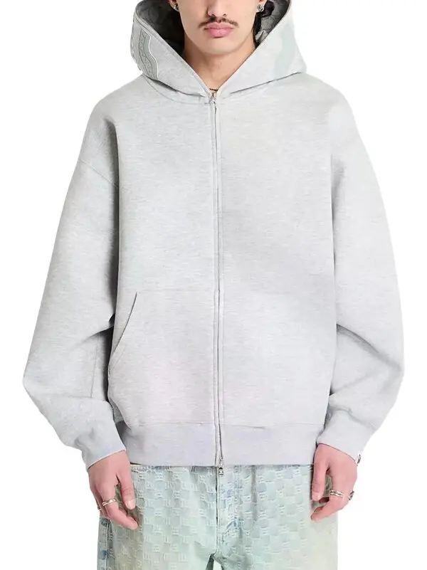 A BATHING APE Shark-pattern Full Zip Hoodie - Grey