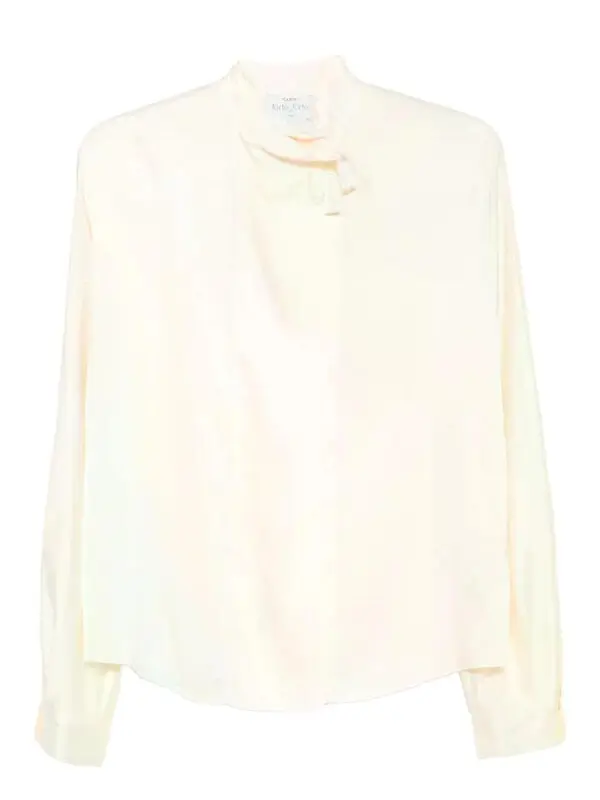 FORTE_FORTE High-neck Blouse - Neutrals