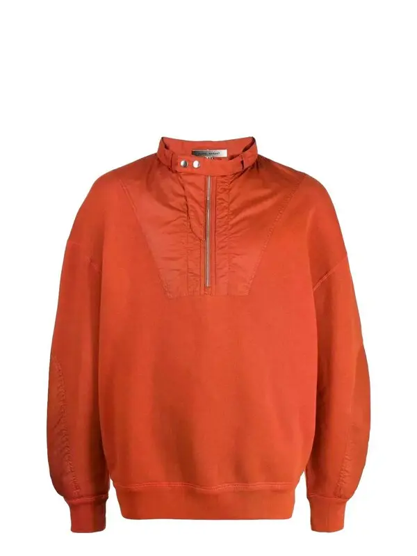 MARANT Paneled Half-zip Sweatshirt - Red