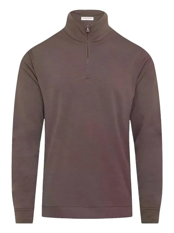 Orlebar Brown Isar Half-zip Merino Wool Sweater - Brown