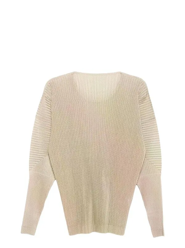 Issey Miyake Light-mesh Pleated T-shirt - Neutrals