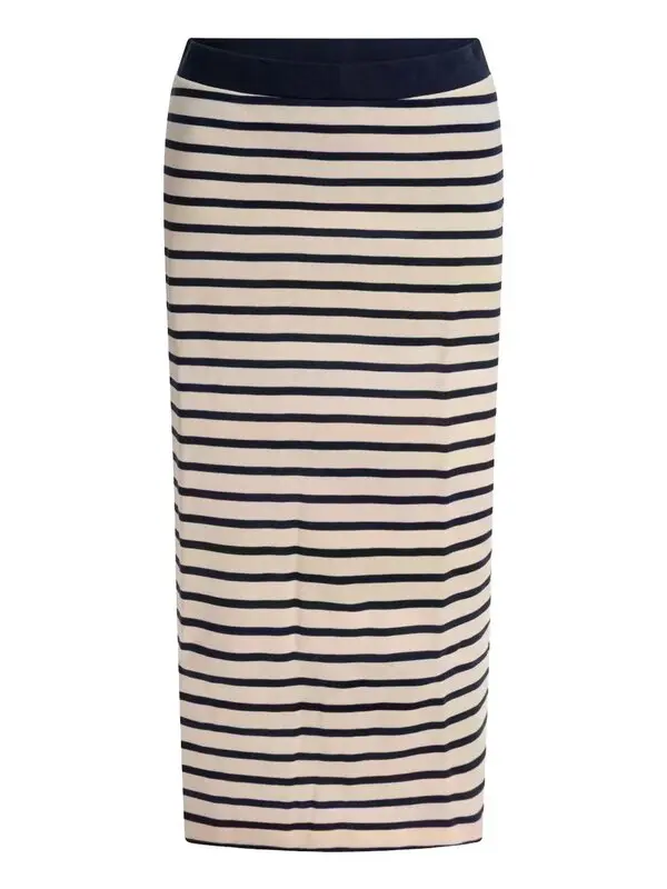 INES DE LA FRESSANGE PARIS Striped Midi Skirt - Blue