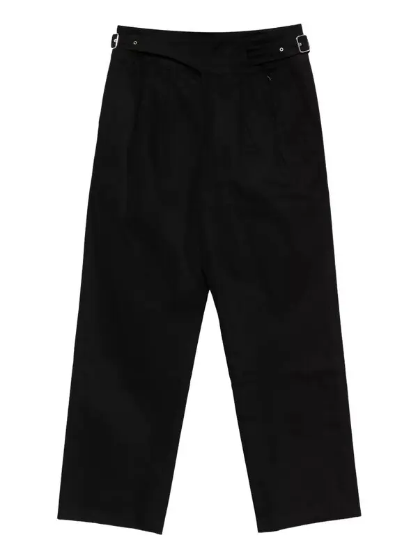 Gimaguas Belted Pleated Trousers - Black