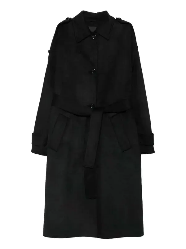 Liu Jo Belted Single-breasted Coat - Black