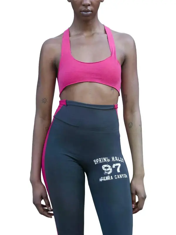 GREG ROSS Racerback Raw-cut Top - Pink