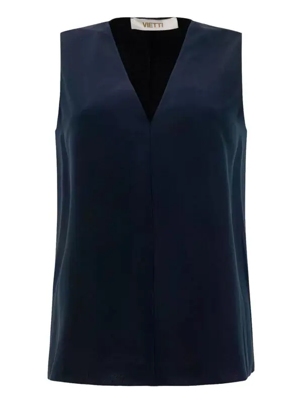 F.IT Sleeveless V-neck Top - Blue