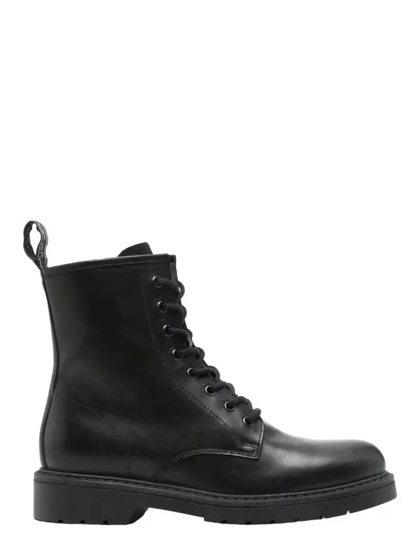 NEROGIARDINI Lace-up Combat Boots With Zip Detail - Black