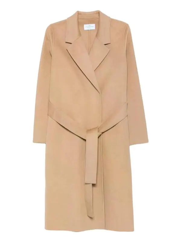 THE DYNAMIS STUDIO Belted Long-sleeved Coat - Neutrals
