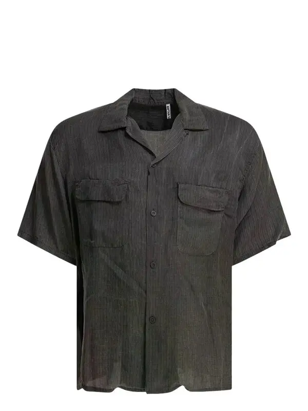 KAPTAIN SUNSHINE Pinstripe-pattern Shirt - Black
