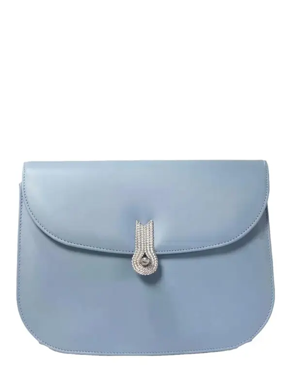AMATO DANIELE Crystal-embellished Flap Shoulder Bag - Blue