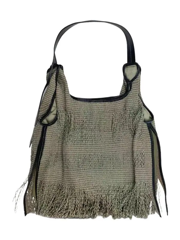 ANITA BILARDI Fringed Tote Bag - Green