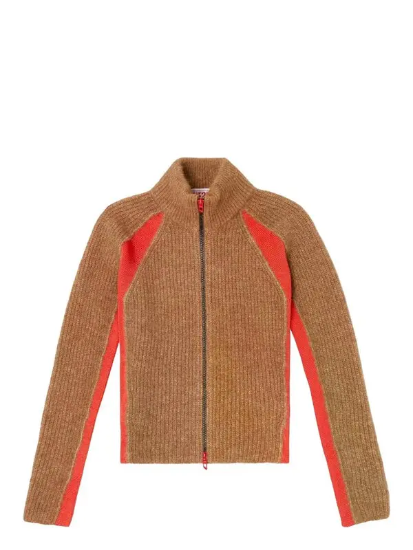 DIESEL® Zip-front Cardigan - Brown
