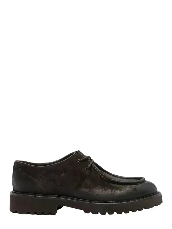 DOUCAL'S Distressed Derby Shoes - Brown