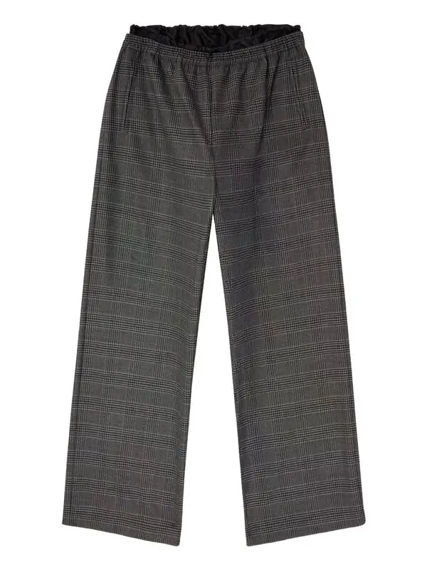 DIESEL® Checked Straight Trousers - Black