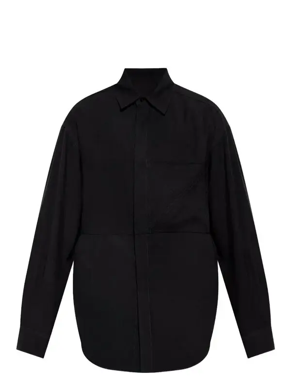 Iceberg Panelled Modal Shirt - Black