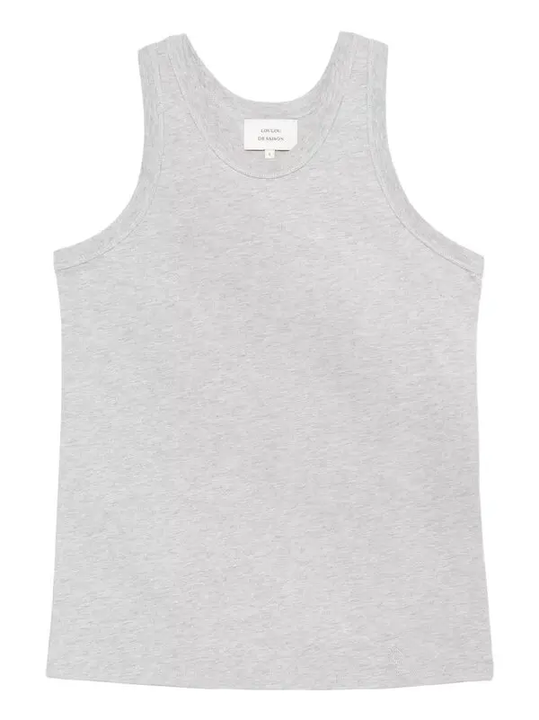 LOULOU Supima Cotton Vest Top - Grey