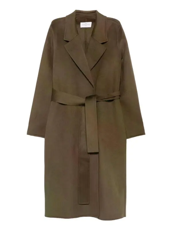 THE DYNAMIS STUDIO Belted Wool Overcoat - Brown