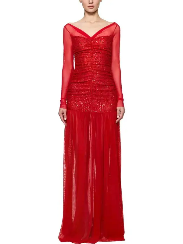ATU BODY COUTURE Sequin-embellished Maxi Dress - Red