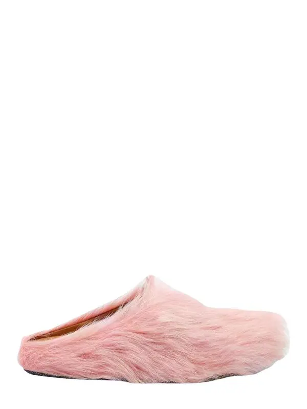 Marni Calf-hair Slip-on Mules - Pink