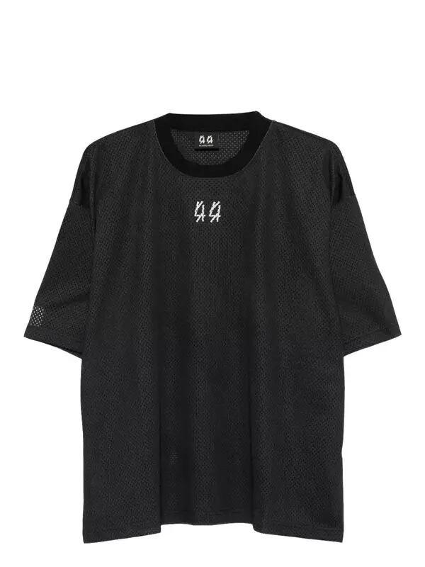 44 LABEL GROUP Embroidered-logo T-shirt - Black
