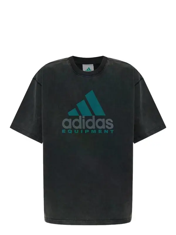 Adidas Equipment Logo-print Cotton T-shirt - Black