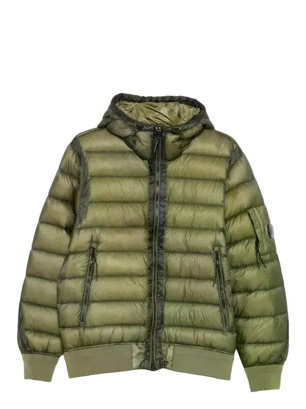 C.P. COMPANY Hooded Quilted Jacket - Green