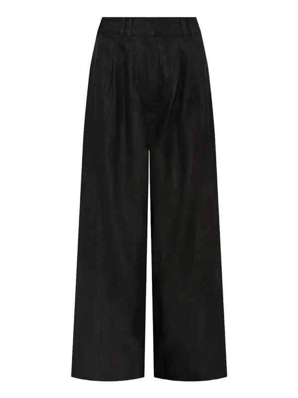 Posse Pleated Palazzo Pants - Black