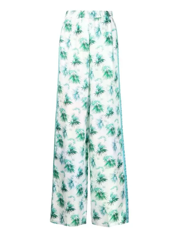 Max Mara Graphic-print Trousers - Blue