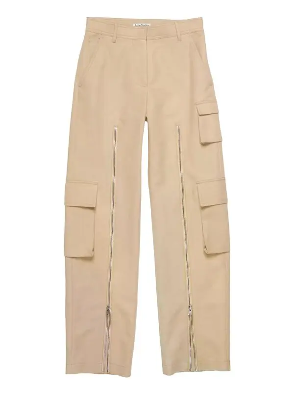 Acne Studios Zip-detail Cargo Trousers - Neutrals