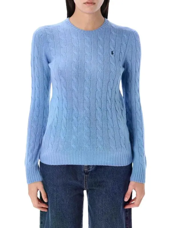 Polo Ralph Lauren Cable Knit Crewneck Sweater - Blue