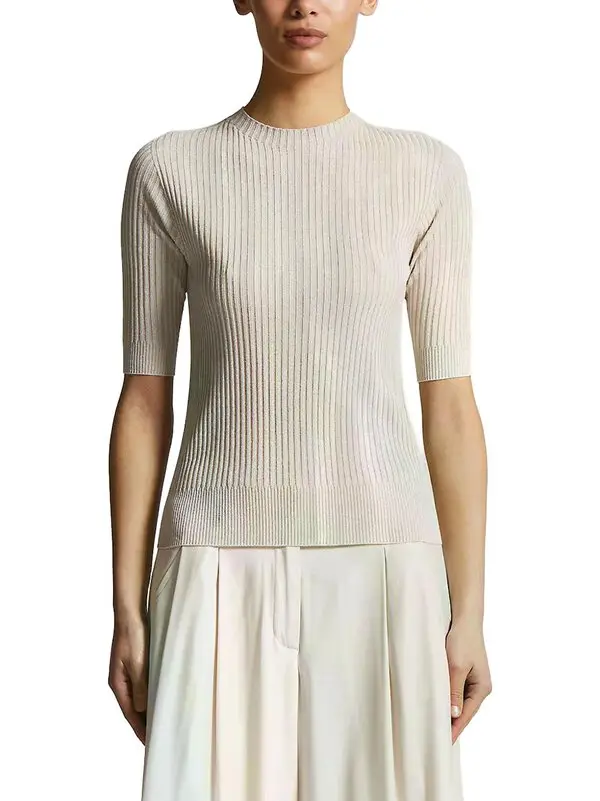 Peserico Lurex Knitted Top - Neutrals