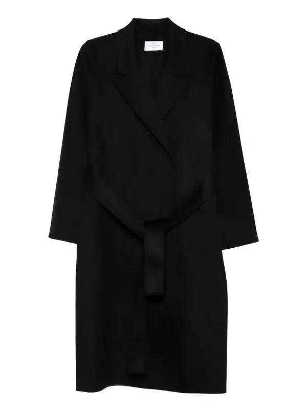 THE DYNAMIS STUDIO Belted Notched Coat - Black
