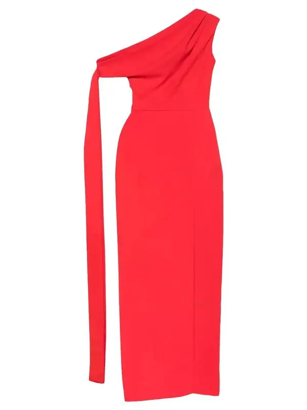 Solace London Irina One-shoulder Maxi Dress - Red